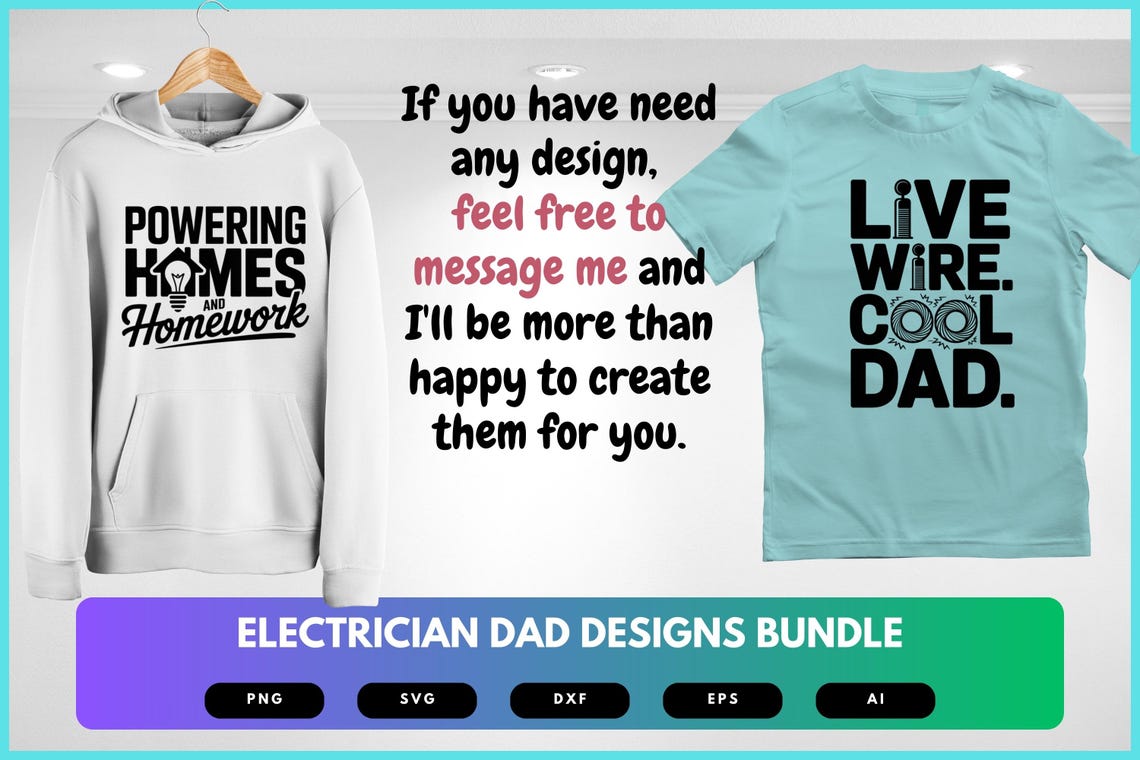 Electrician Dad SVG Bundle | Funny Electrical Clipart, Voltage ...