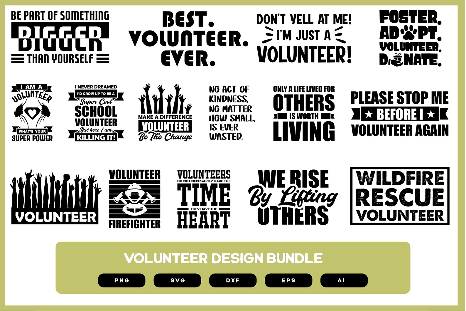 Volunteer Design Bundle | Volunteer SVG | Volunteer Shirt Design - Etsy