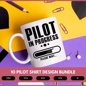 Pilot Shirt Design Bundle | Pilot Shirt SVG | Pilot PNG | Pilot Funny ...