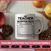 Teacher Nutrition Facts Design Bundle Kindergarten Teacher - Etsy