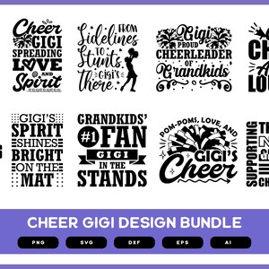Cheer Gigi Design Bundle | Cheer Gigi SVG | Cheer Gigi Shirts | Cheer ...