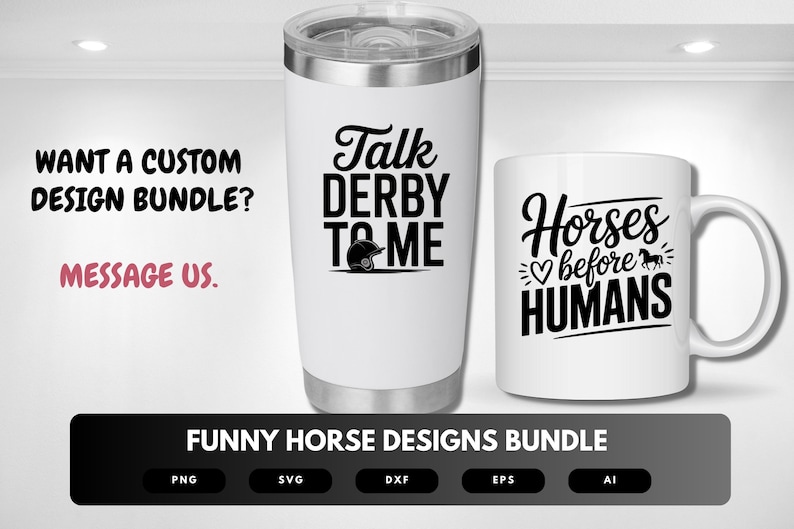 Funny Horse SVG Bundle | Equestrian Quotes, Farm Animal Clipart Cut ...