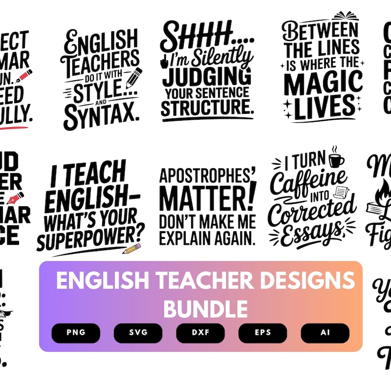 English Teacher Svg - Etsy