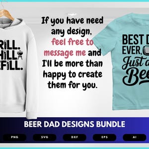 Beer Dad SVG Bundle | Funny Father’s Day Clipart, Beer Mug Silhouette ...