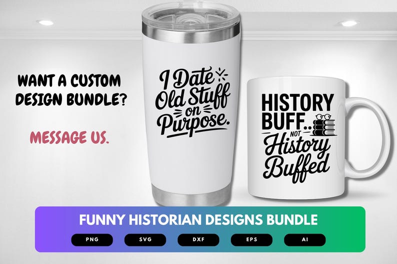 Historian SVG Bundle | Funny History Shirt Designs, Academic Clipart ...
