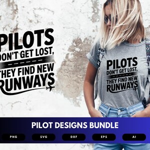 Pilot SVG Bundle | Aviation Clipart, Pilot Quote Cut Files for Cricut ...