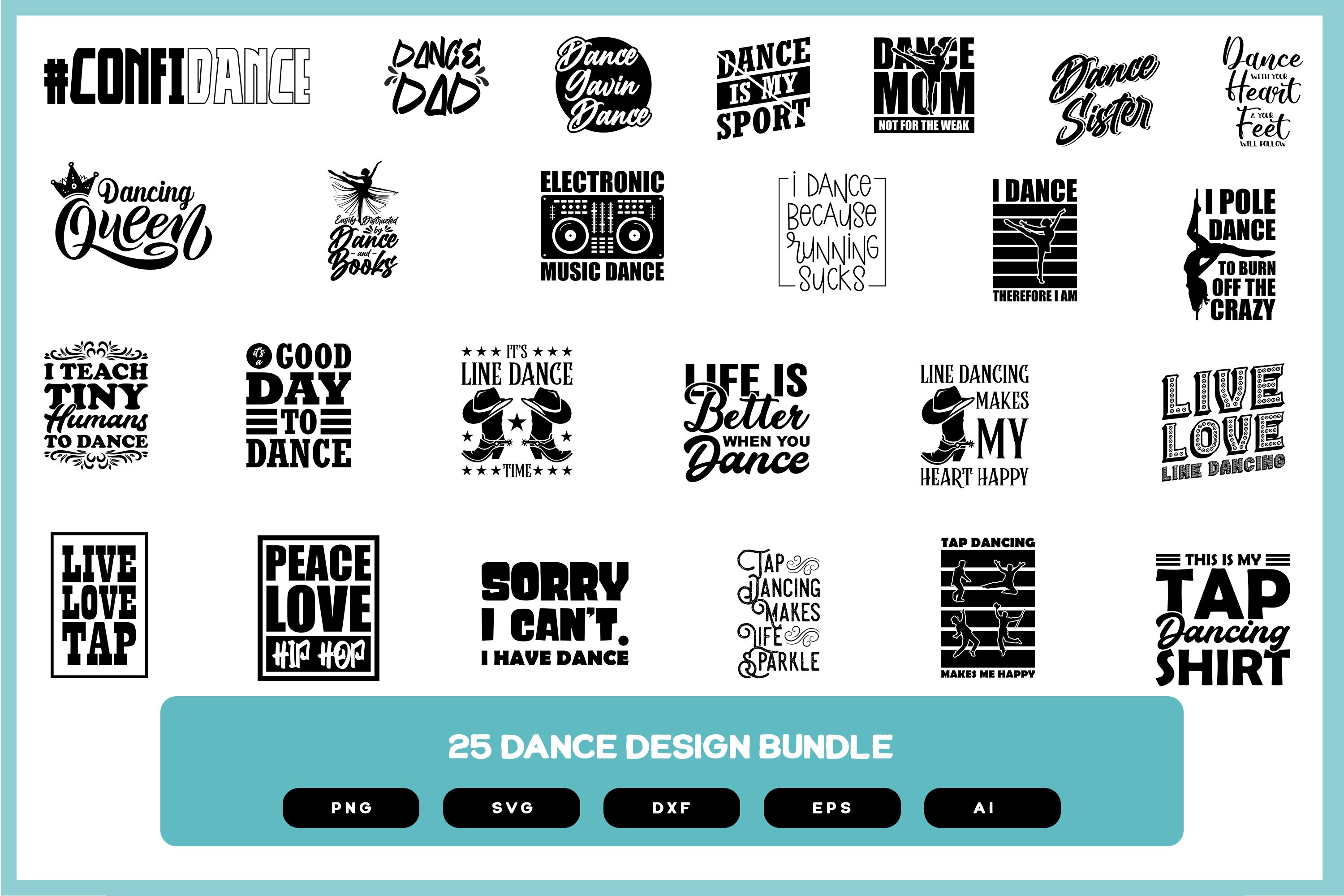 Dance Design Bundle Dance Shirt Design Dancing Shirt - Etsy
