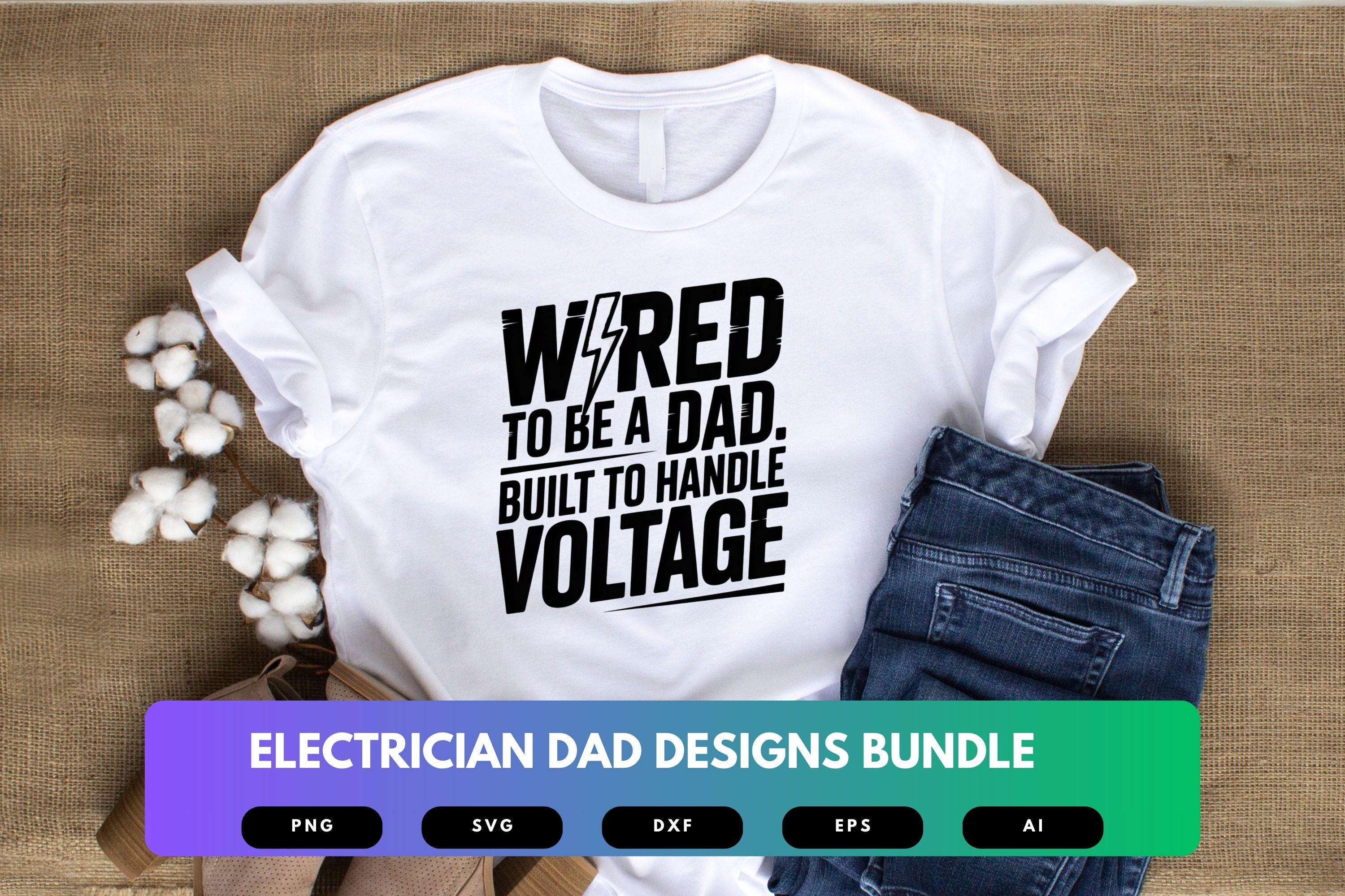 Electrician Dad SVG Bundle | Funny Electrical Clipart, Voltage ...