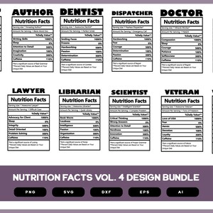 Nutrition Facts Design Bundle Volume 4 | Nutrition Facts Design ...