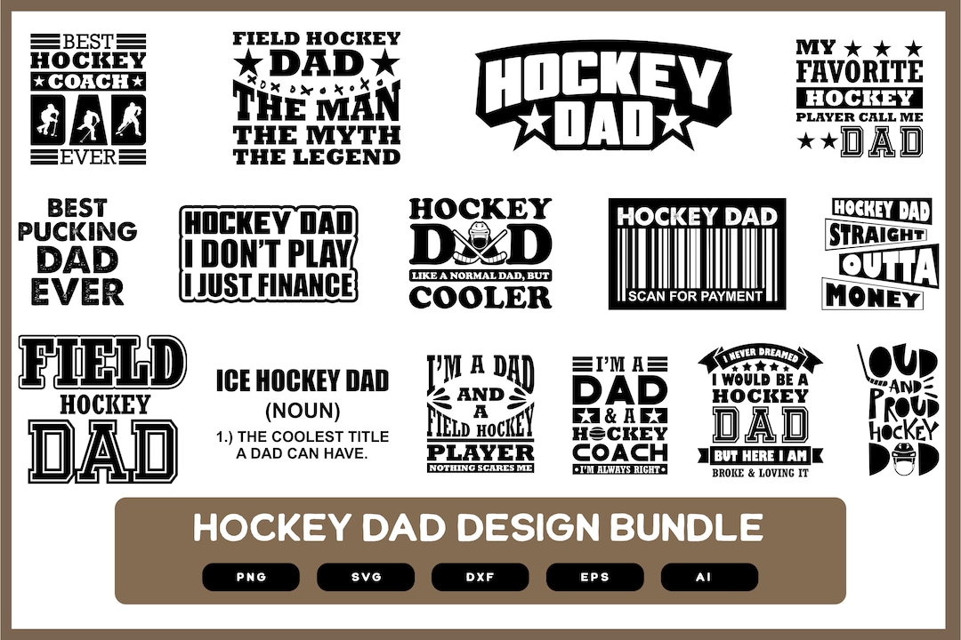Hockey Dad Design Bundle | Hockey Dad | Hockey Dad SVG | Hockey ...