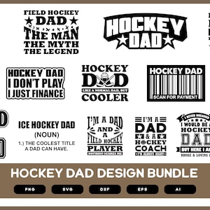 Hockey Dad Design Bundle | Hockey Dad | Hockey Dad SVG | Hockey ...