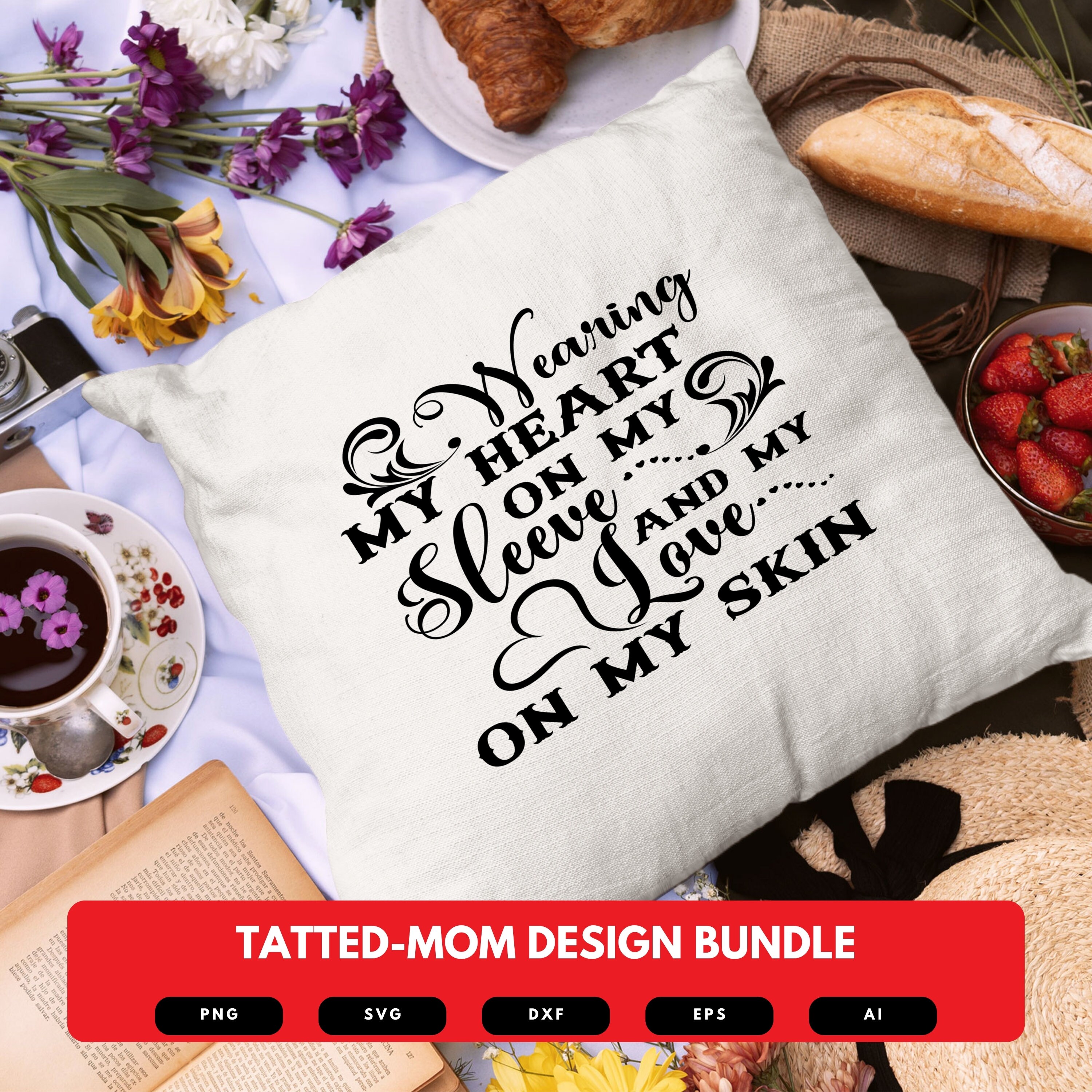 Tatted Mom SVG | Cricut Mom Designs | Tatted Mom Files | Tatted Mom Cut ...