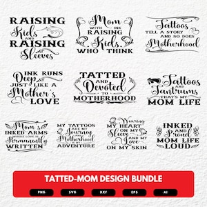 Tatted Mom SVG | Cricut Mom Designs | Tatted Mom Files | Tatted Mom Cut ...