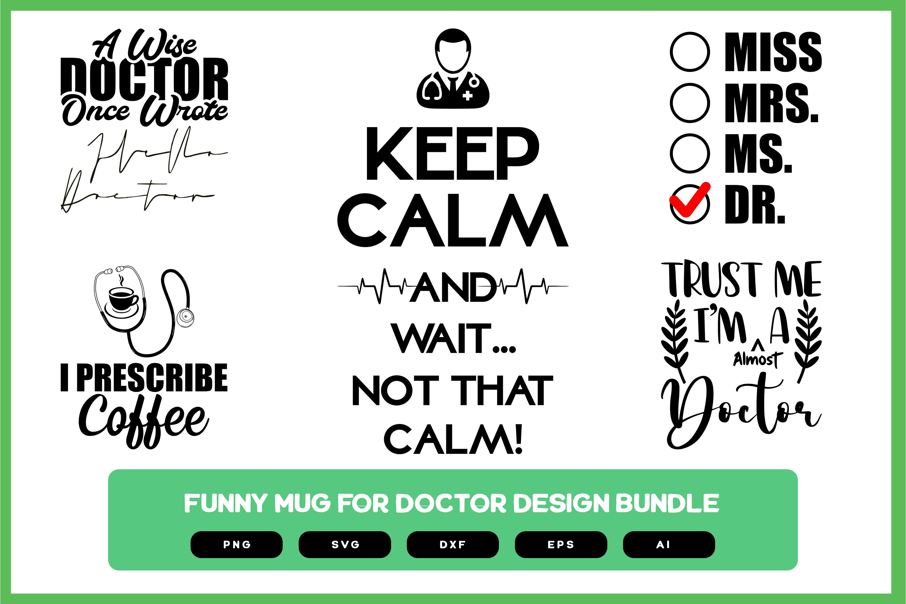 Funny Mug for Doctor Design Bundle Funny Mug for Doctor SVG - Etsy