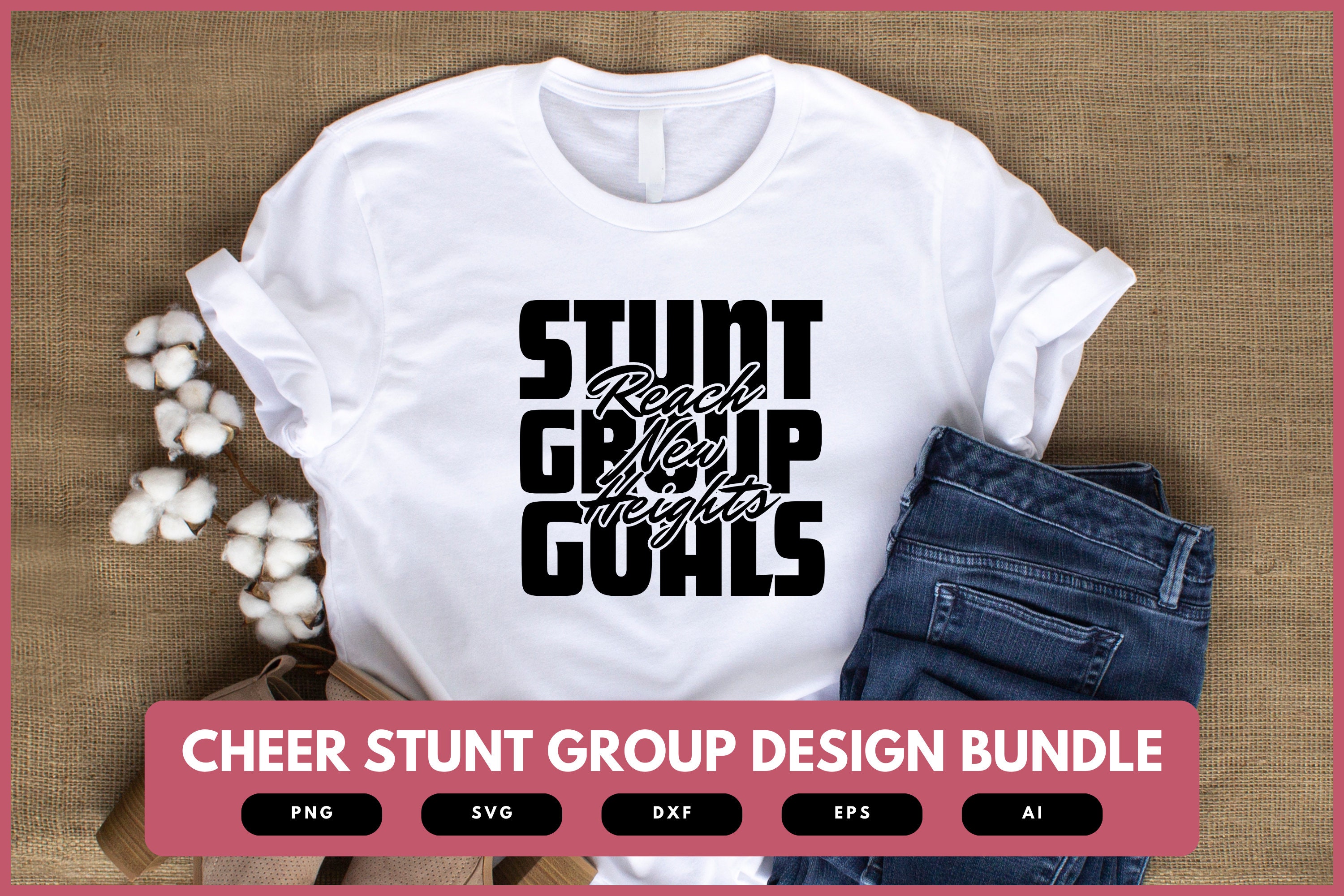 Cheer Stunt Group SVG Design Bundle | Cheer Stunt SVG | Cheer Stunt ...