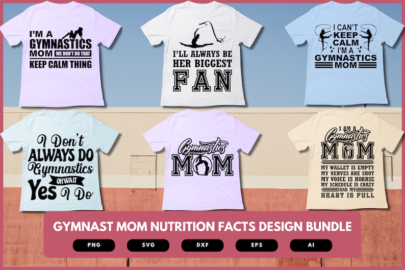 Gymnast Mom Design Bundle | Gymnastics Mom | Gymnastics Mom Design ...