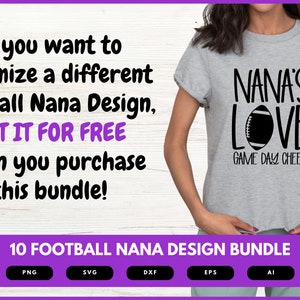 Football Nana SVG Design Bundle | Football Nana SVG | Football Nana ...