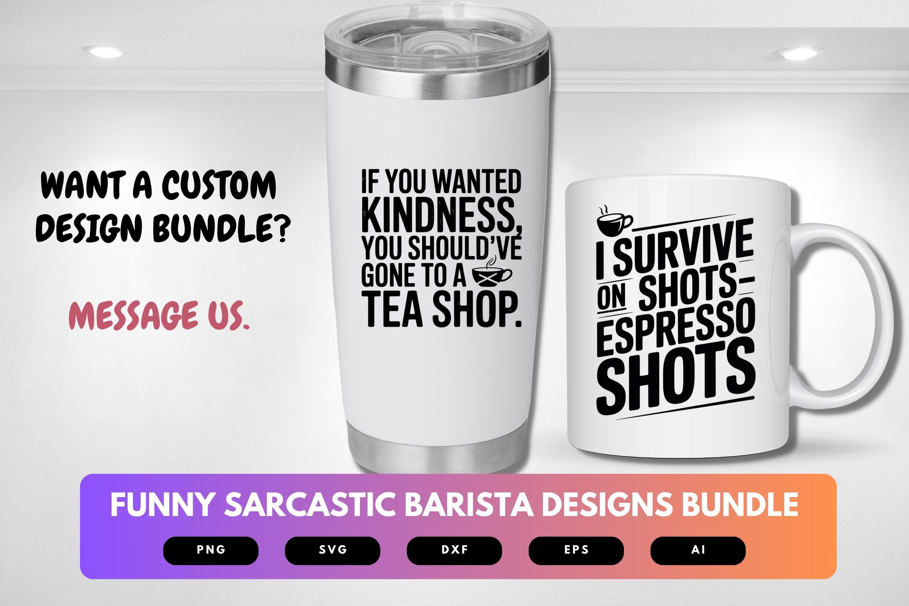 Barista SVG Bundle | Funny Coffee Quotes, Sarcastic Café Cut Files for ...