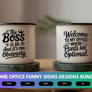 Home Office SVG Bundle | Funny Office Sign Cut Files for Cricut, Work ...