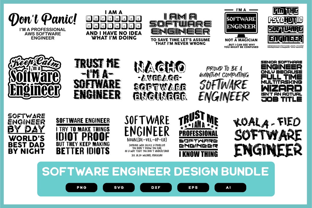 Software Engineer Design Bundle | Software Engineer Shirt | Software ...