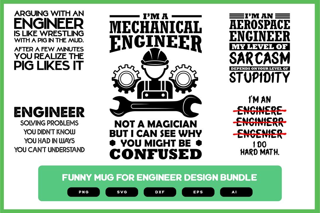 Funny Mug for Engineer Design Bundle | Funny Engineer | Engineer ...