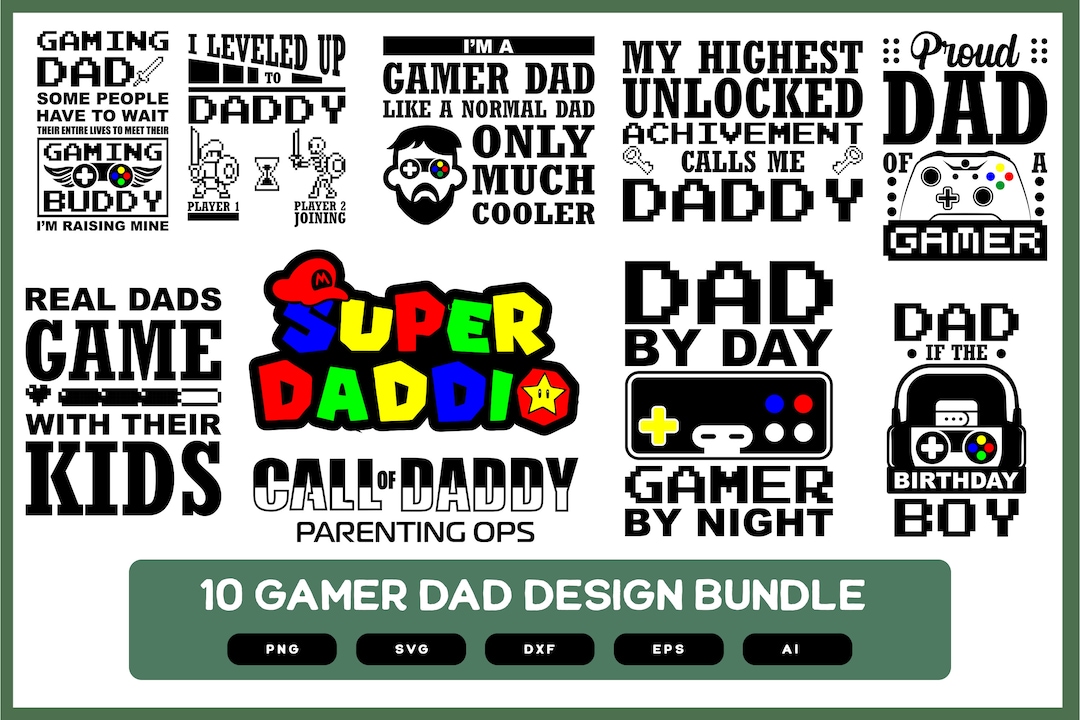 Gamer Dad | Gamer Dad SVG | Super Daddy | Gaming Dad | Gamer Dad PNG ...