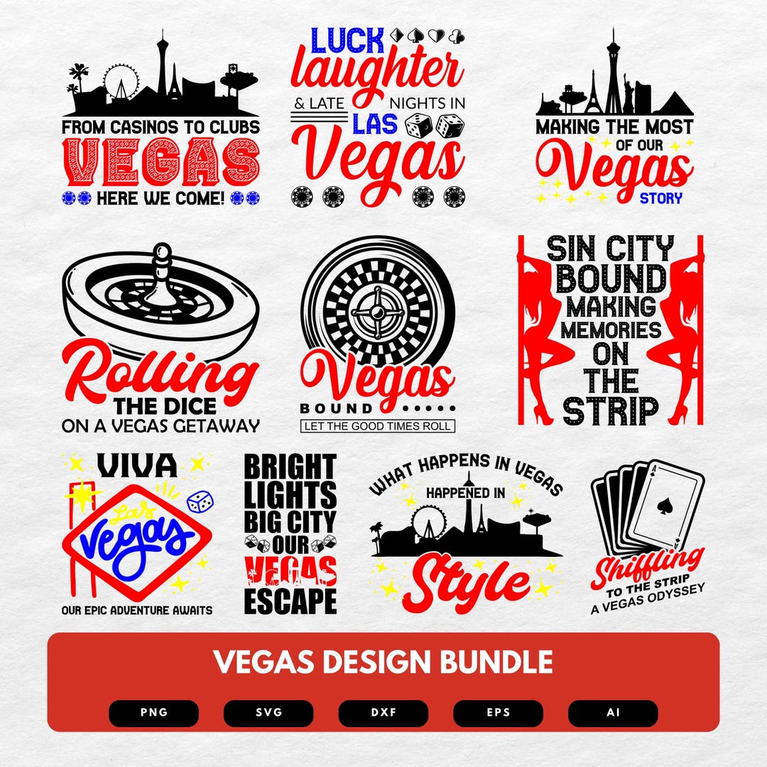 Vegas Shirt SVG | Las Vegas Designs | Vegas Cut Files | Casino SVG ...