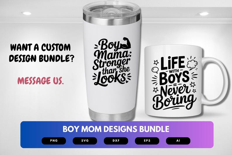 Boy Mom SVG Bundle | Mama of Boys Quotes, Family Clipart , Silhouette ...