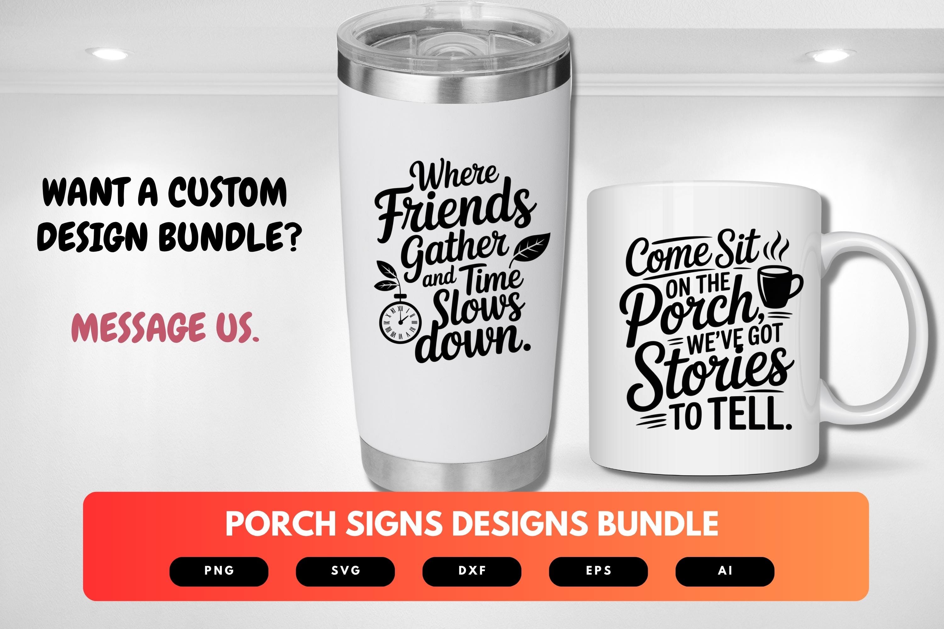 Porch Signs SVG Bundle | Welcoming , Decorative Outdoor Cut Files for ...