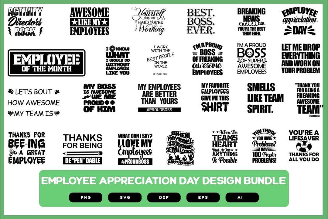 Employee Appreciation Day Design Bundle | Employee Day | Funny Employee ...