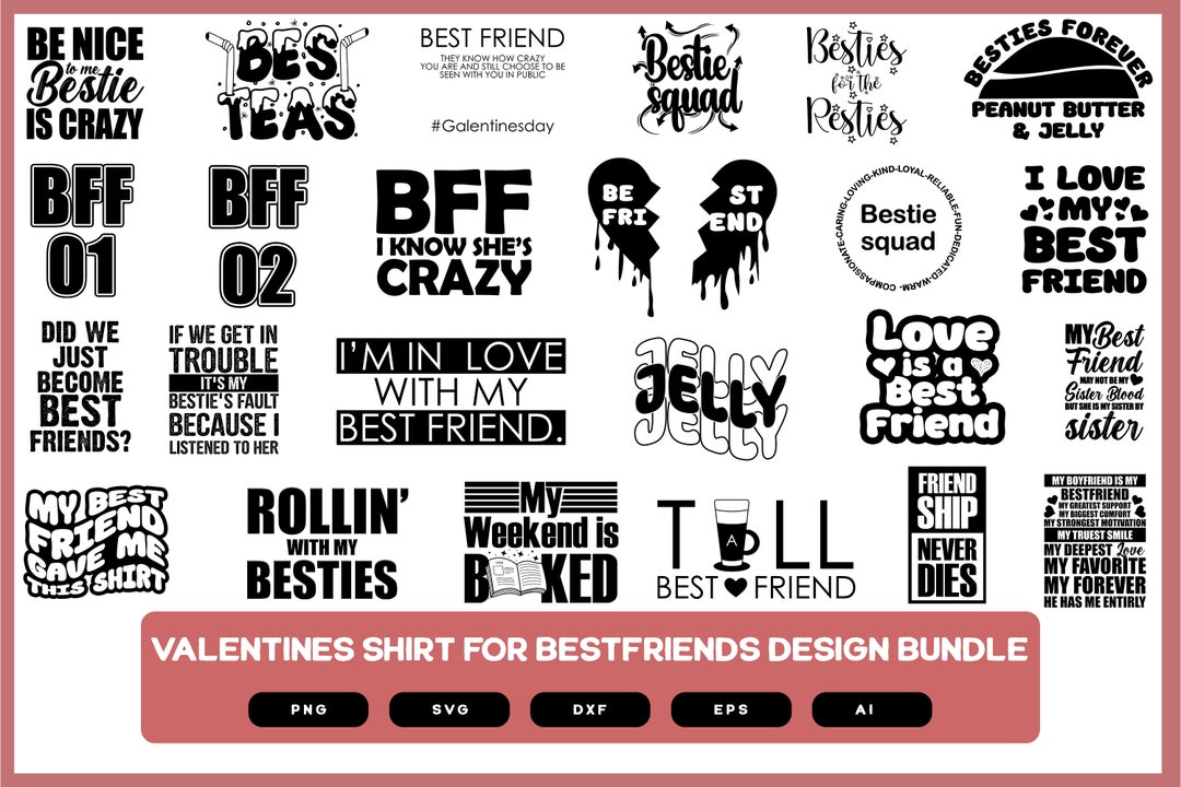 Best Friends Design Bundle Best Friends Funny Bestfriends Gift for Best ...