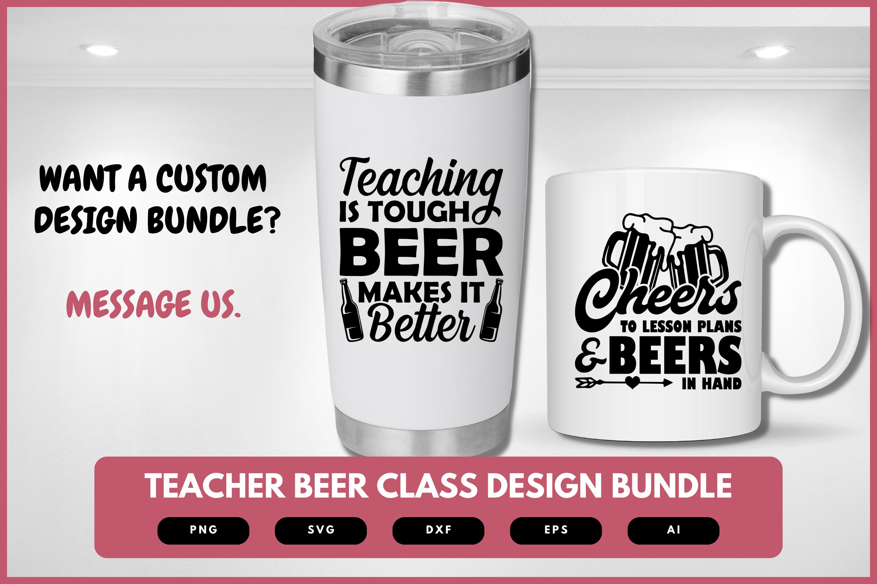 Teacher Beer Class Design Bundle | Funny Teacher Beer Class Design ...