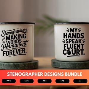 Stenographer SVG Bundle | Funny Stenography Shirt Designs, Court ...