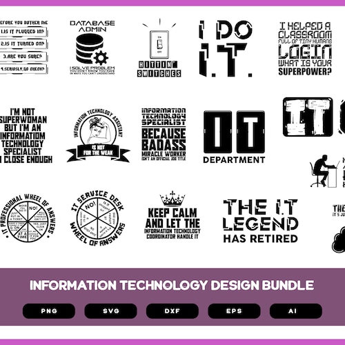 Information Technology Design Bundle Information Technology - Etsy