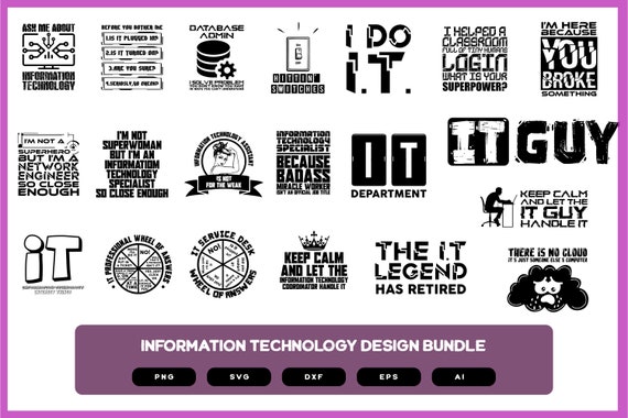 Information Technology Design Bundle Information Technology - Etsy