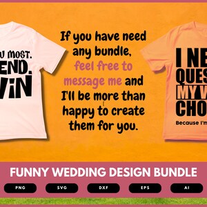 Funny Wedding Design Bundle | Funny Wedding SVG | Funny Wedding ...