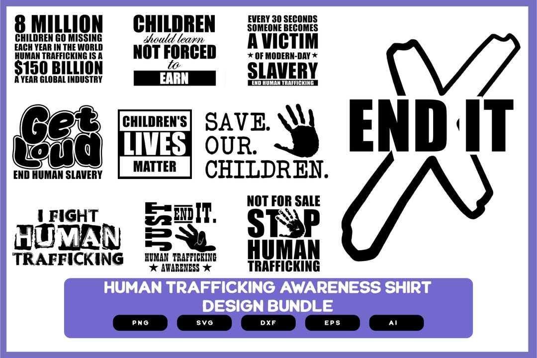 Human Trafficking Awareness Design Bundle | Human Trafficking Awareness ...