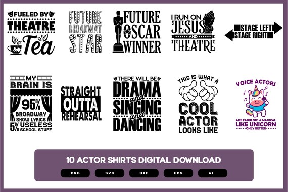 Actor Design Bundle Actor SVG Actor Shirt Actor Funny | Etsy