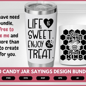 Candy Jar Sayings Design Bundle | Candy Jar Quotes | Candy Label ...