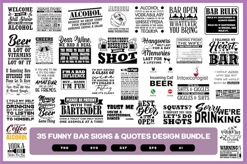 Funny Bar Funny Bar SVG Funny Bar PNG Funny Bar Design | Etsy