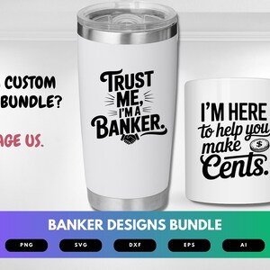 Banker SVG Bundle | Finance Clipart, Money , Banking Silhouette Cut ...
