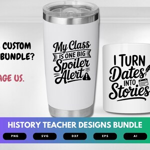History Teacher SVG Bundle | Funny History Quotes, School Cut Files for ...