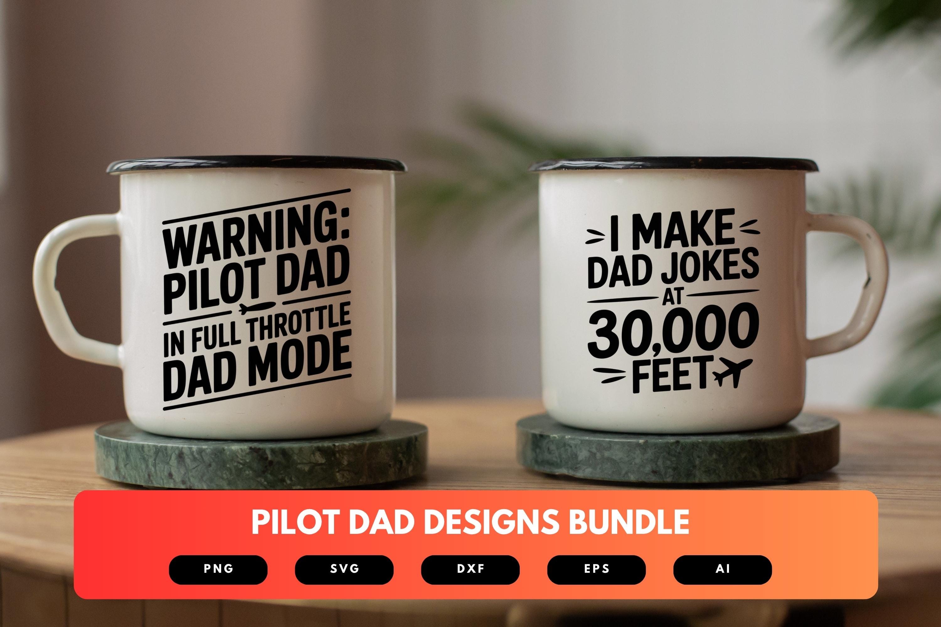 Pilot Dad SVG Bundle | Aviation Clipart, Funny Flying-themed Silhouette ...