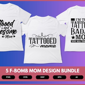 Tatted Mom SVG | Tattoo Mom Cut Files | Cricut Mom Designs | Tatted Mom ...