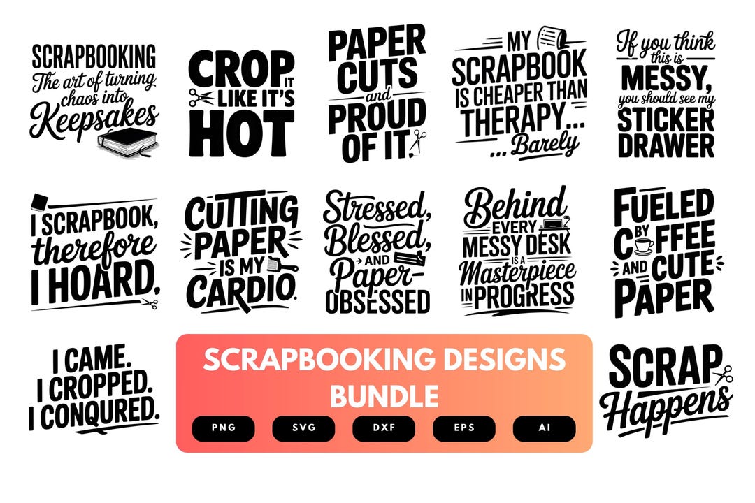 Scrapbooking SVG Bundle | Craft Paper Cut Files , Decorative Elements ...