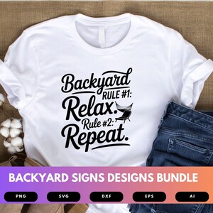 Backyard Signs SVG Bundle | Outdoor Quote Cut Files for Cricut, Garden ...