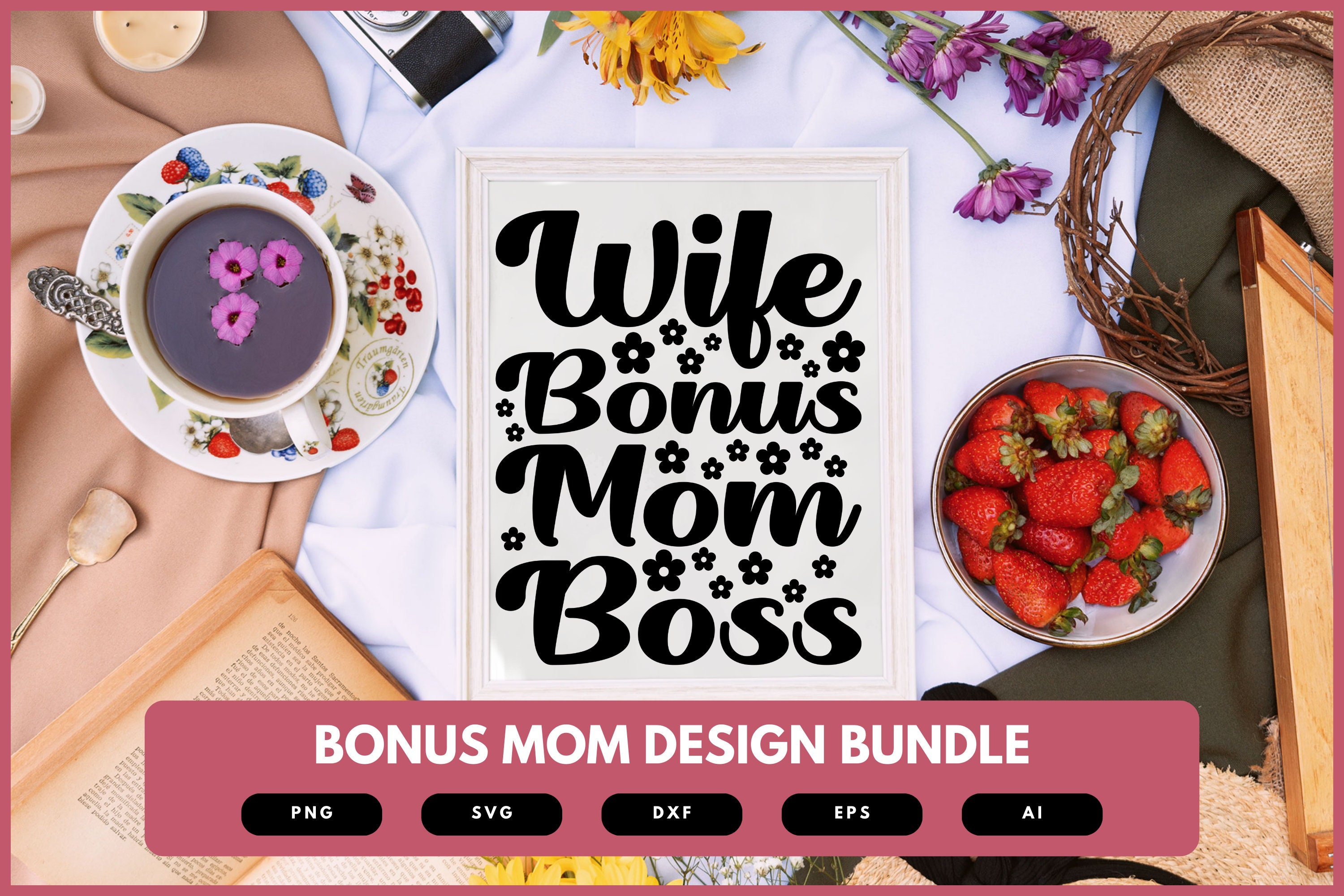 Bonus Mom Design Bundle | Bonus Mom Design SVG | Bonus Mama | Bonus Mom ...