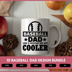 Baseball Dad Design Bundle Baseball Baseball Dad SVG Baseball Dad PNG ...