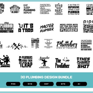 30 Plumbing Quotes Design Bundle | Plumbing Shirts Design | Plumbing ...