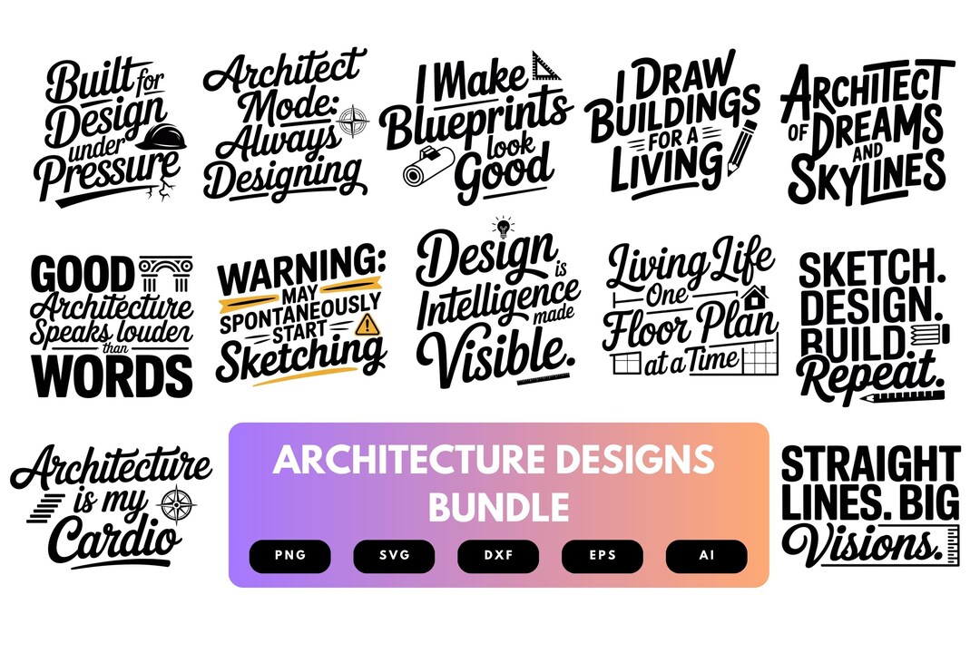 Architecture SVG Bundle | Architect Clipart, Drafting , Building Design ...